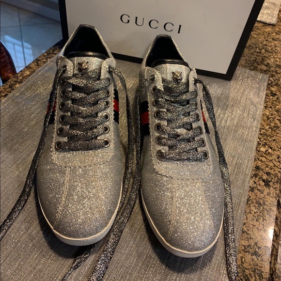 Gucci | Shoes | Woman Gucci Sneakers Glitter | Poshmark